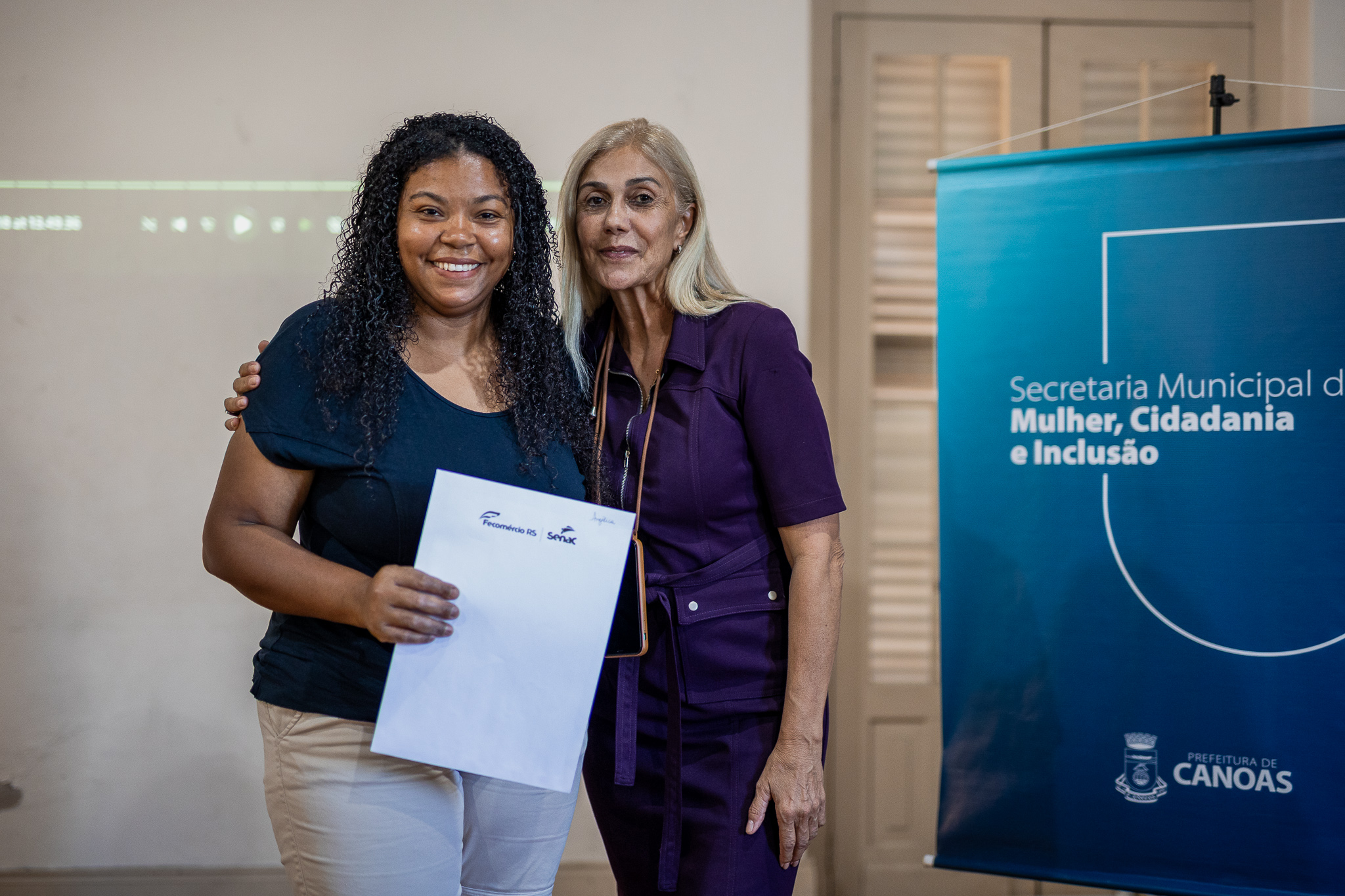 Entrega de certificados do Senac – Prefeitura Municipal de Canoas